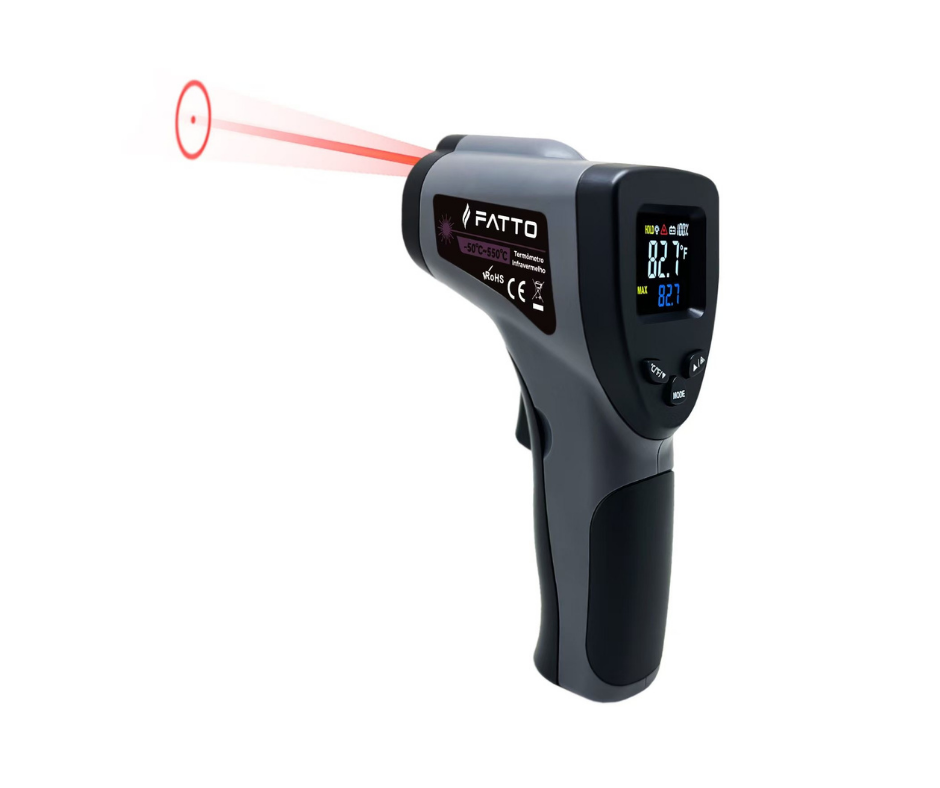 Termômetro Laser Infravermelho Digital -50° a +550° | FATTO
